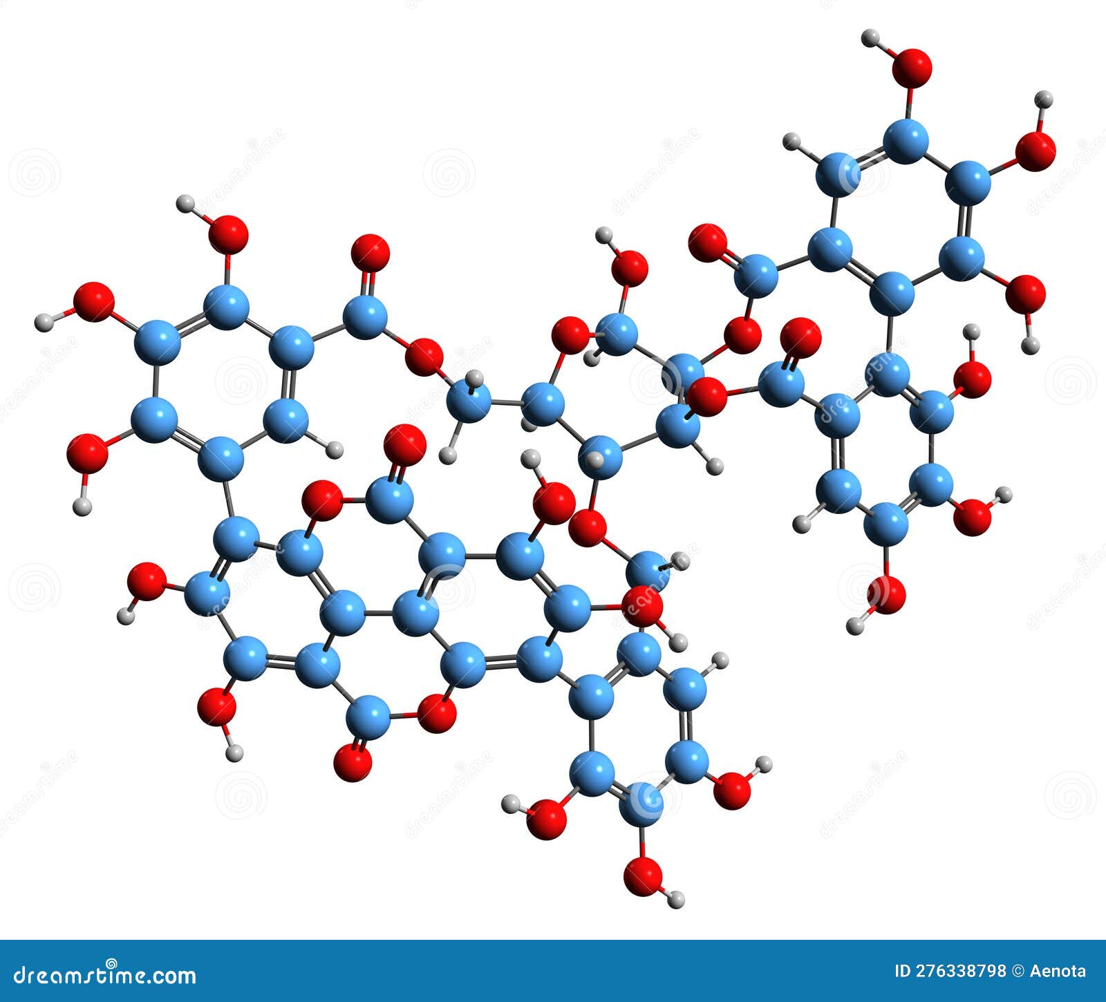 3D Image of Punicalagin Skeletal Formula Stock Illustration ...
