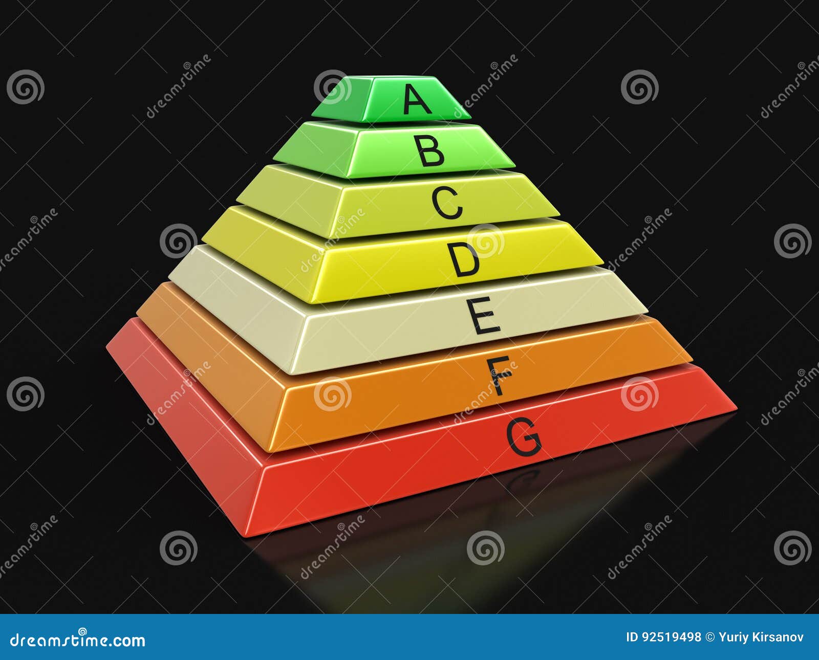 3d image of Pyramid Chart stock illustration. Illustration of concept ...