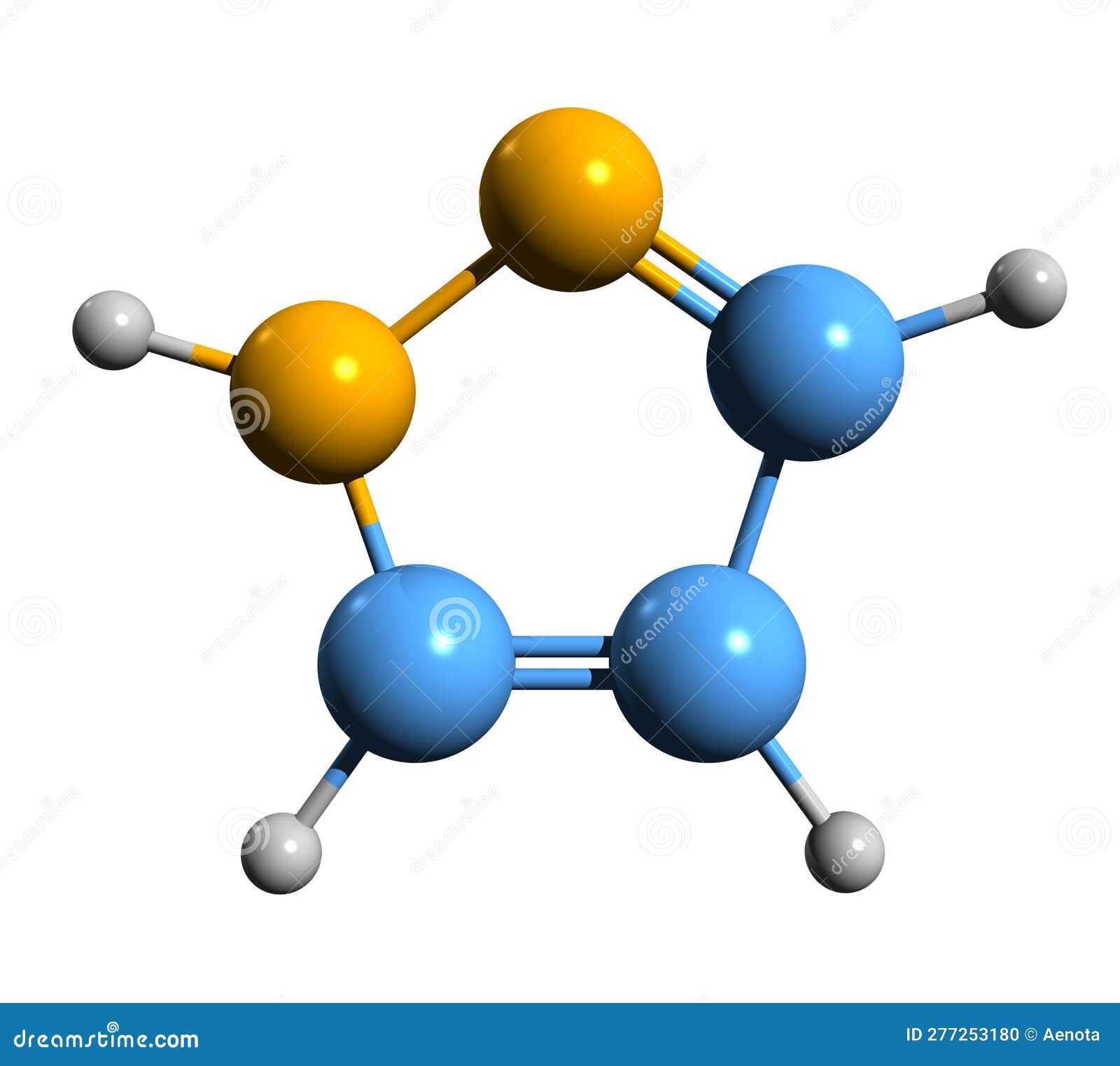 3D Image of Pyrazole Skeletal Formula Stock Illustration - Illustration ...