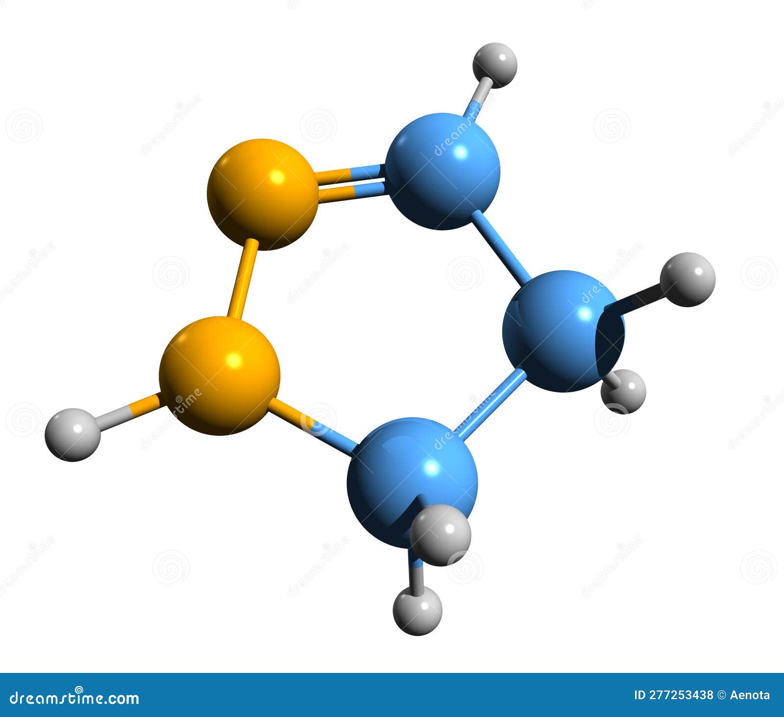 3D Image of Pyrazoline Skeletal Formula Stock Illustration ...