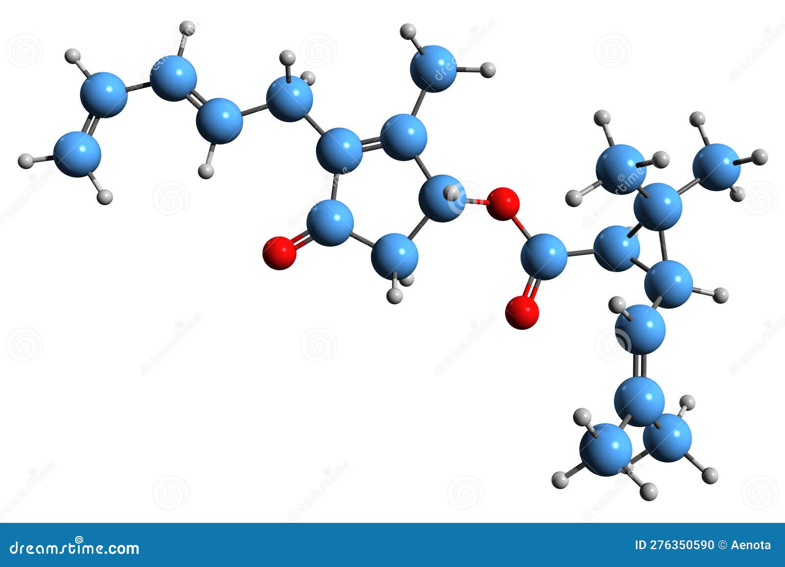 3D Image of Pyrethrin Skeletal Formula Stock Illustration ...