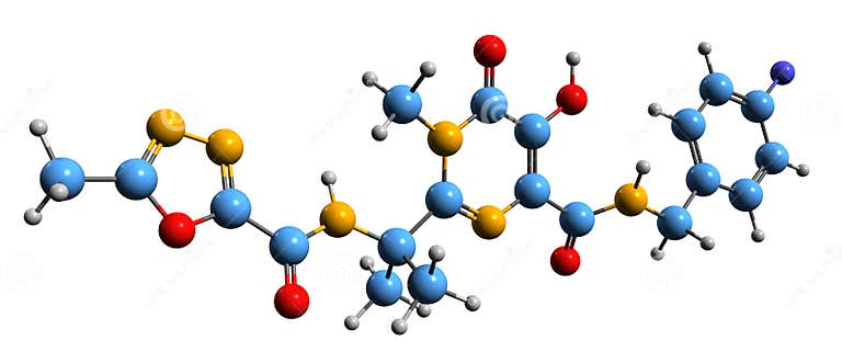 3d Image Of Raltegravir Skeletal Formula Stock Illustration Illustration Of Allergic Problems