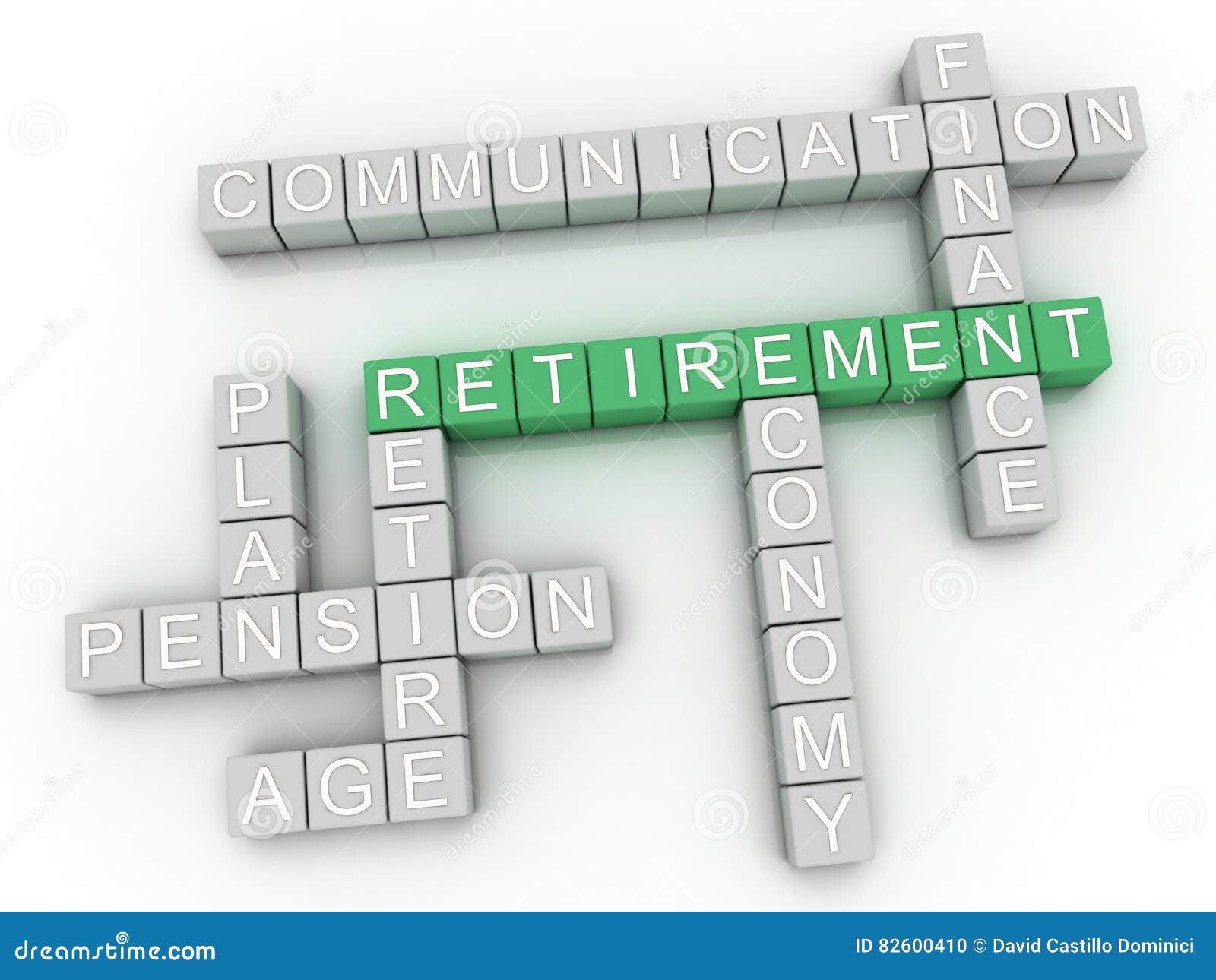 3d Image Retirement Word Cloud Concept Stock Illustration ...