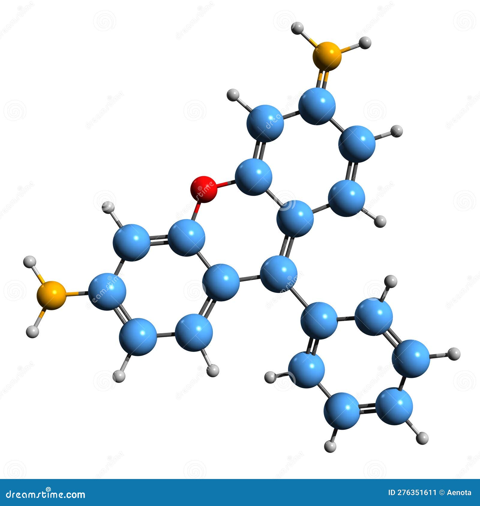 3D Image of Rhodamine Skeletal Formula Stock Illustration ...