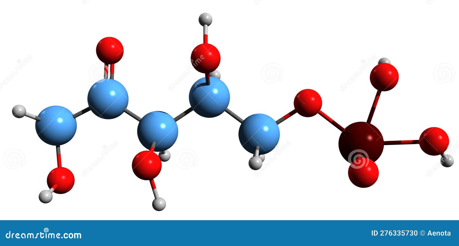 3D Image of Ribulose 5-phosphate Skeletal Formula Stock Illustration ...