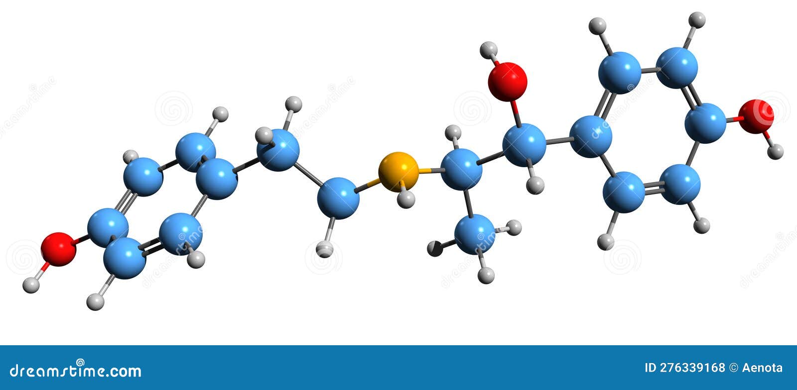 3D Image of Ritodrine Skeletal Formula Stock Illustration ...