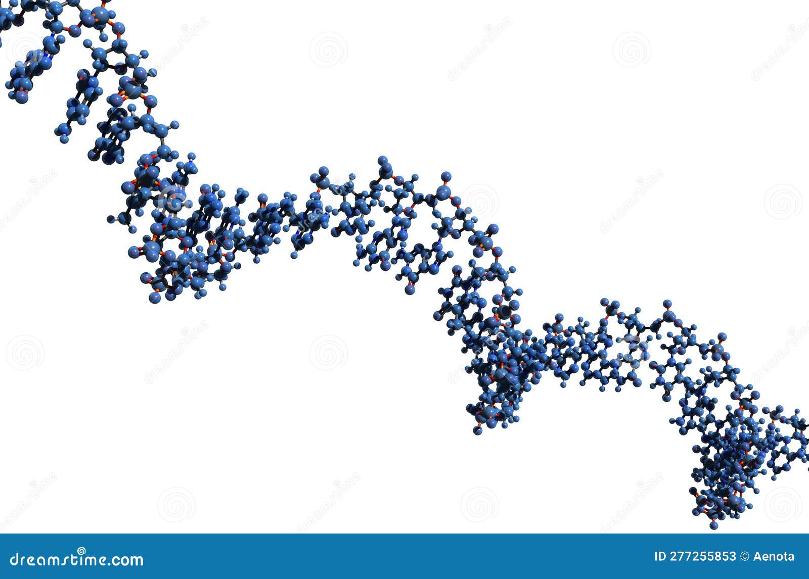 3D Image of RNA Macromolecule Skeletal Formula Stock Illustration ...