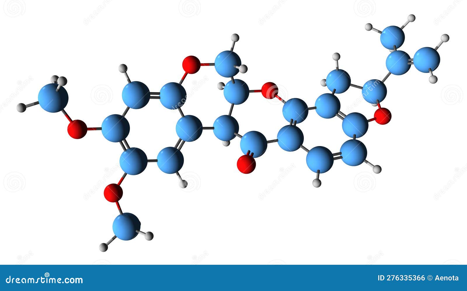 3D Image of Rotenone Skeletal Formula Stock Illustration - Illustration ...
