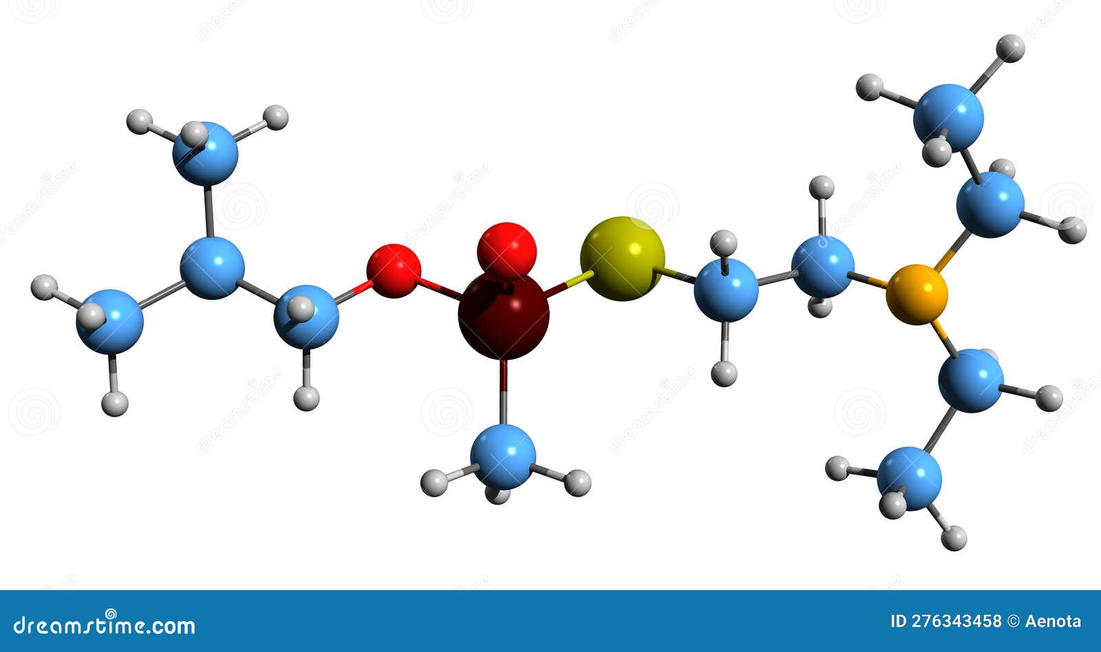 3D Image of Russian VX Skeletal Formula Stock Illustration ...