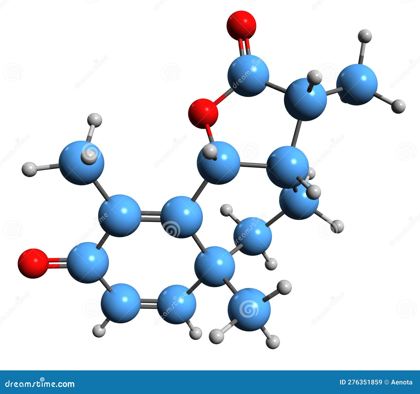 3D Image of Santonin Skeletal Formula Stock Illustration - Illustration ...