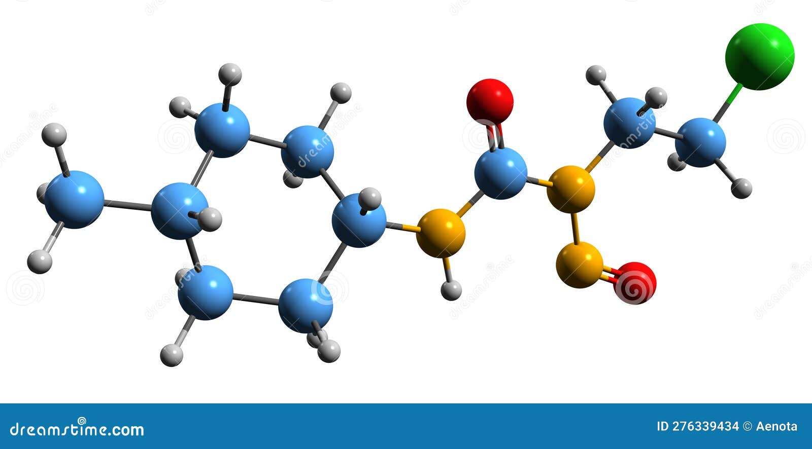 Lomustine Brain Cancer Chemotherapy Drug Molecule. Atoms Are ...
