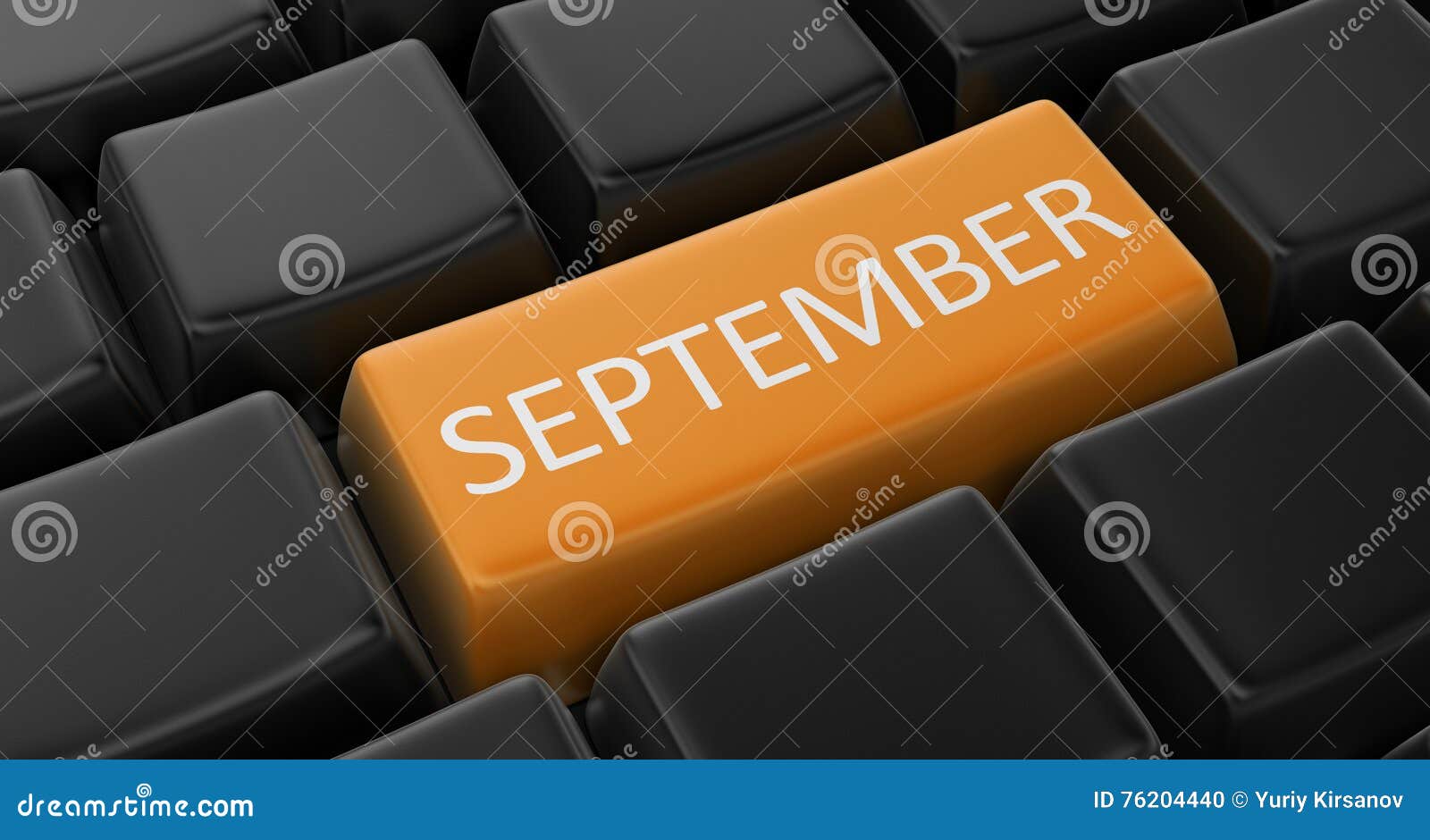 3d Image of September Key Concept Stock Illustration - Illustration of ...