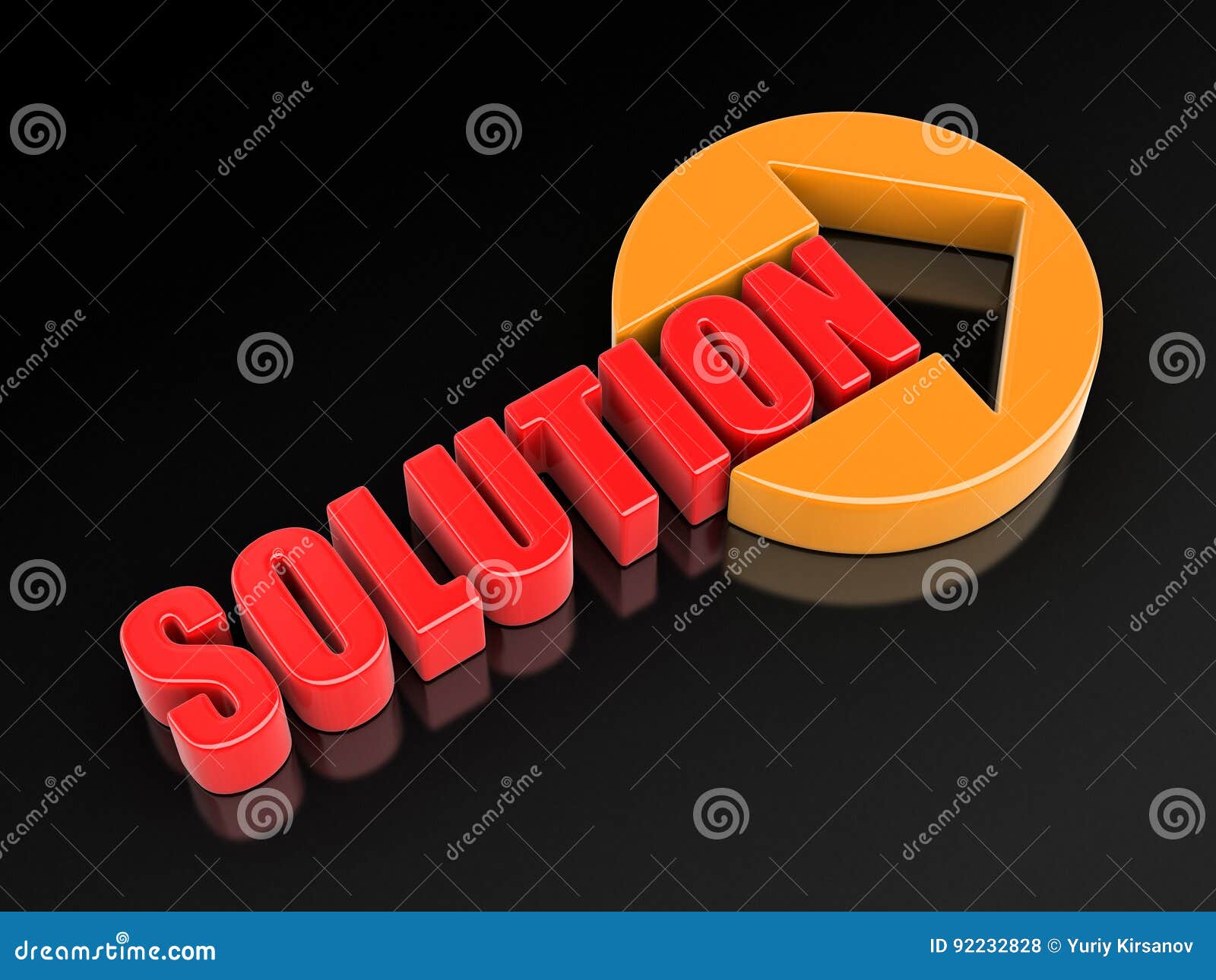 3d image of Sign solution stock illustration. Illustration of word ...