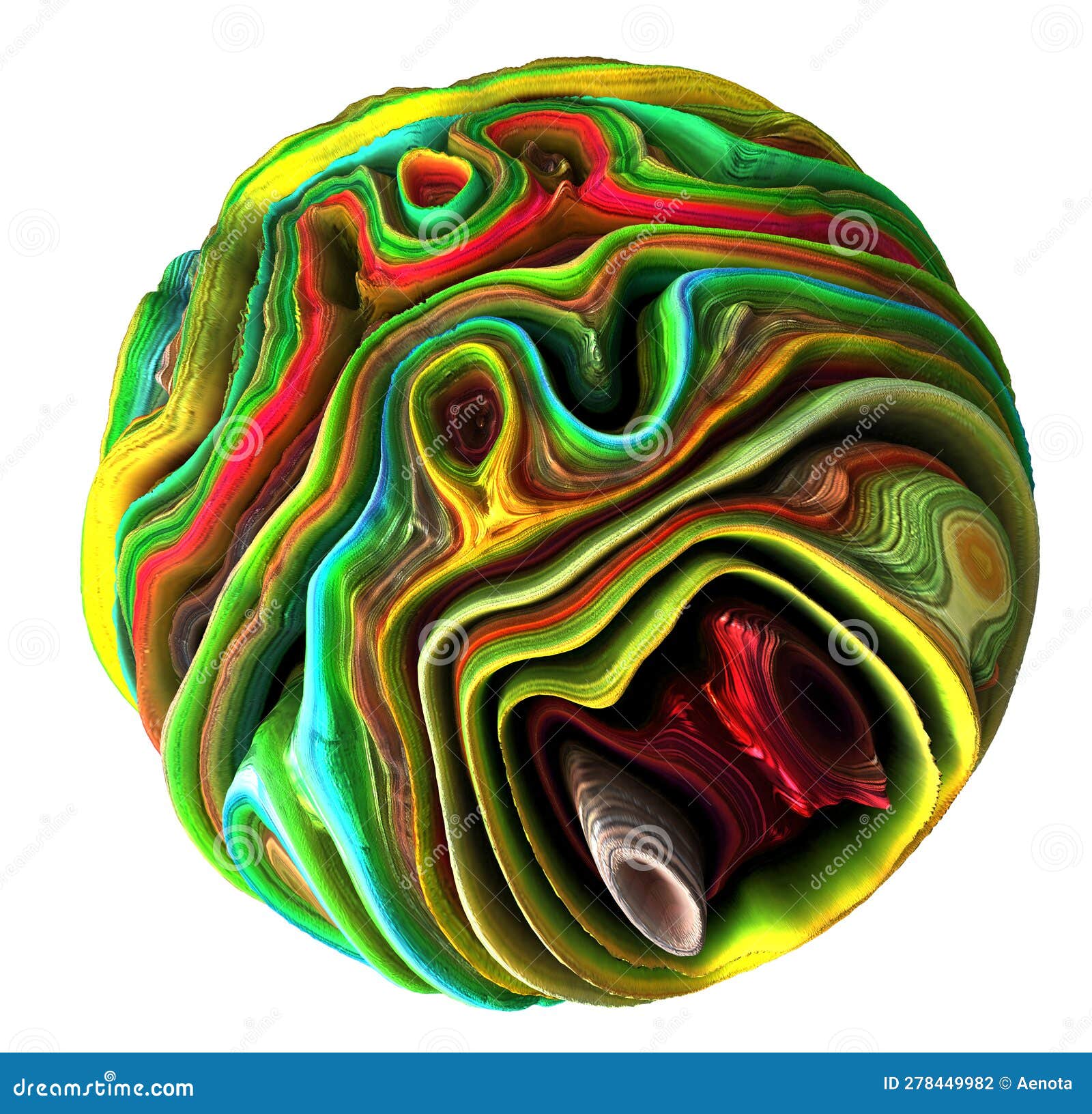 3D Image of Small Rangy Planetoid - Sci-fi Asteroid Mining Stock ...