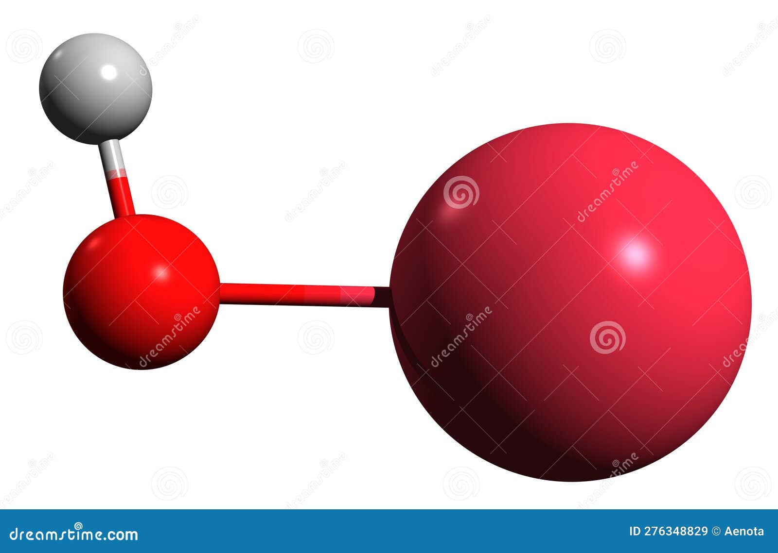 3D Image of Sodium Hydroxide Skeletal Formula Stock Illustration ...