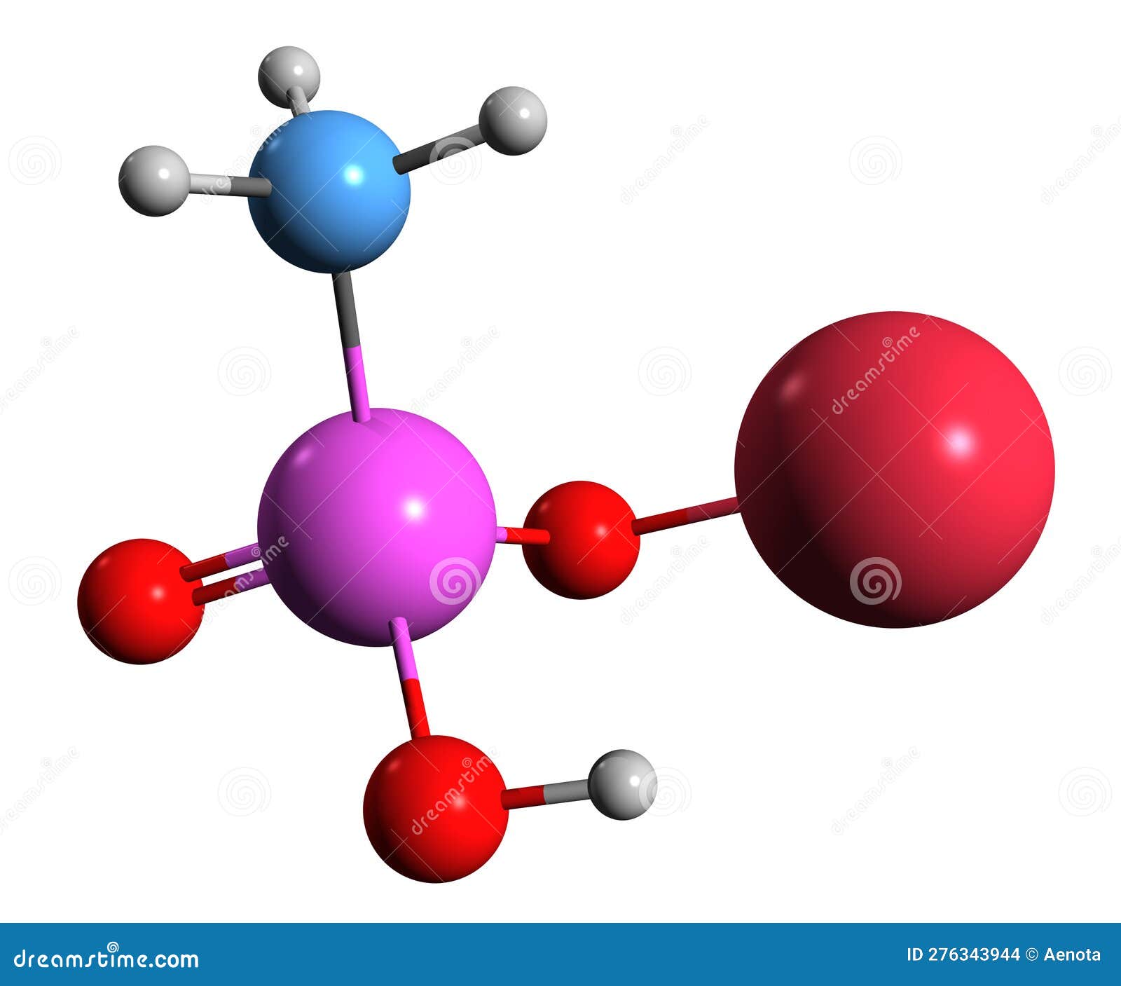 Sodium Arsenate Molecule, Structural Chemical Formula, Ball-and-stick ...