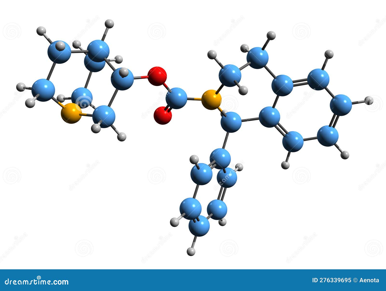 3D Image of Solifenacin Skeletal Formula Stock Illustration ...