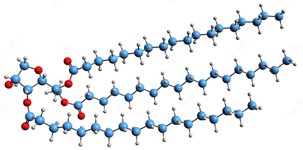 3D Image of Sorbitan Tristearate Skeletal Formula Stock Illustration ...