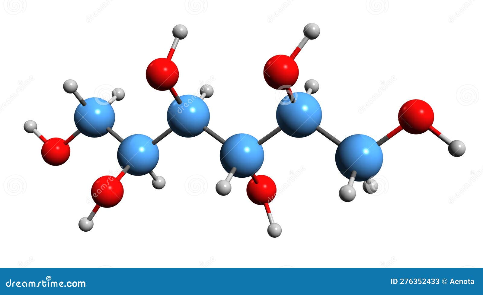 3D Image of Sorbitol Skeletal Formula Stock Illustration - Illustration ...