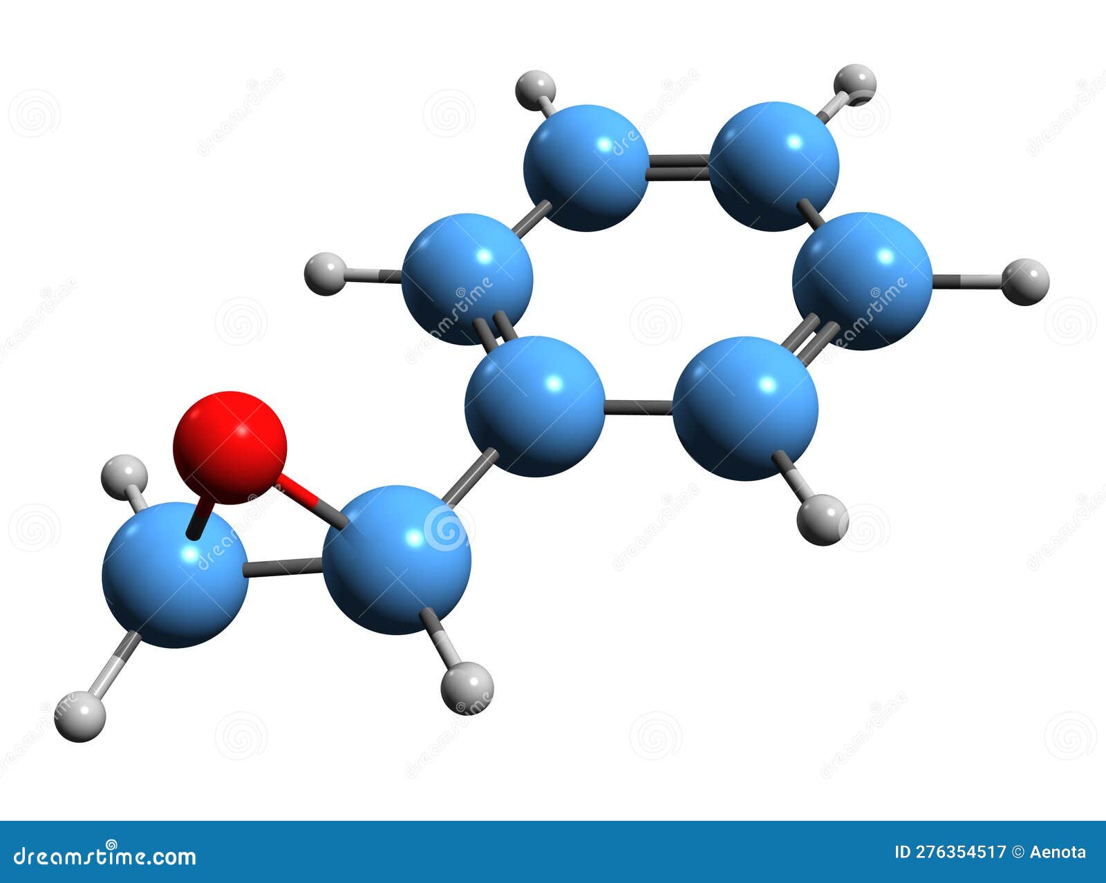 3D Image of Styrene Oxide Skeletal Formula Stock Illustration ...