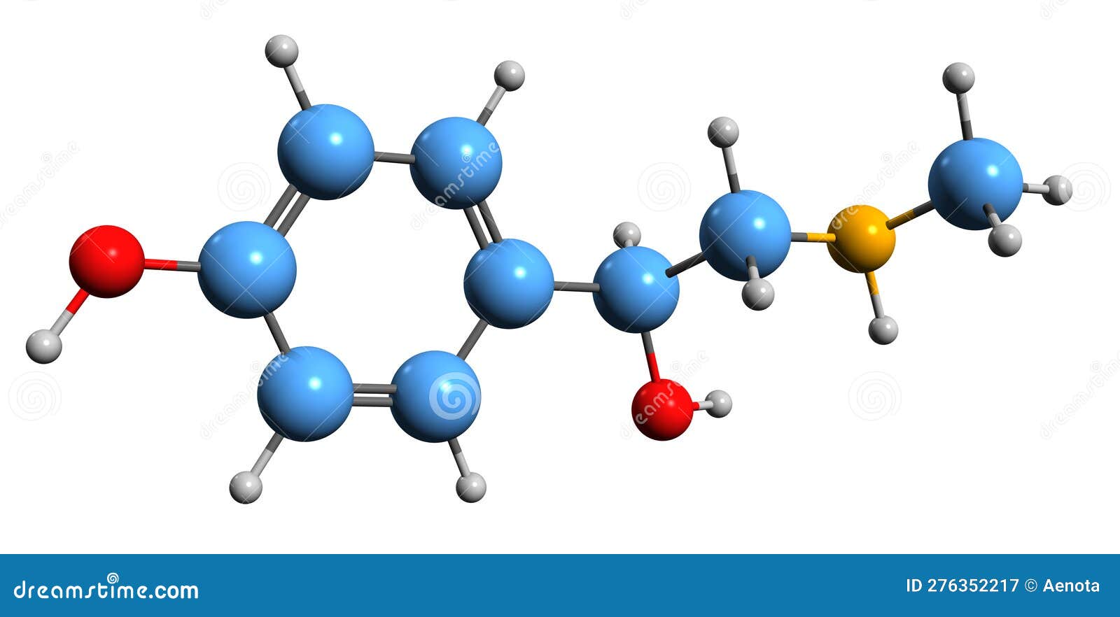 3D Image of Synephrine Skeletal Formula Stock Illustration ...