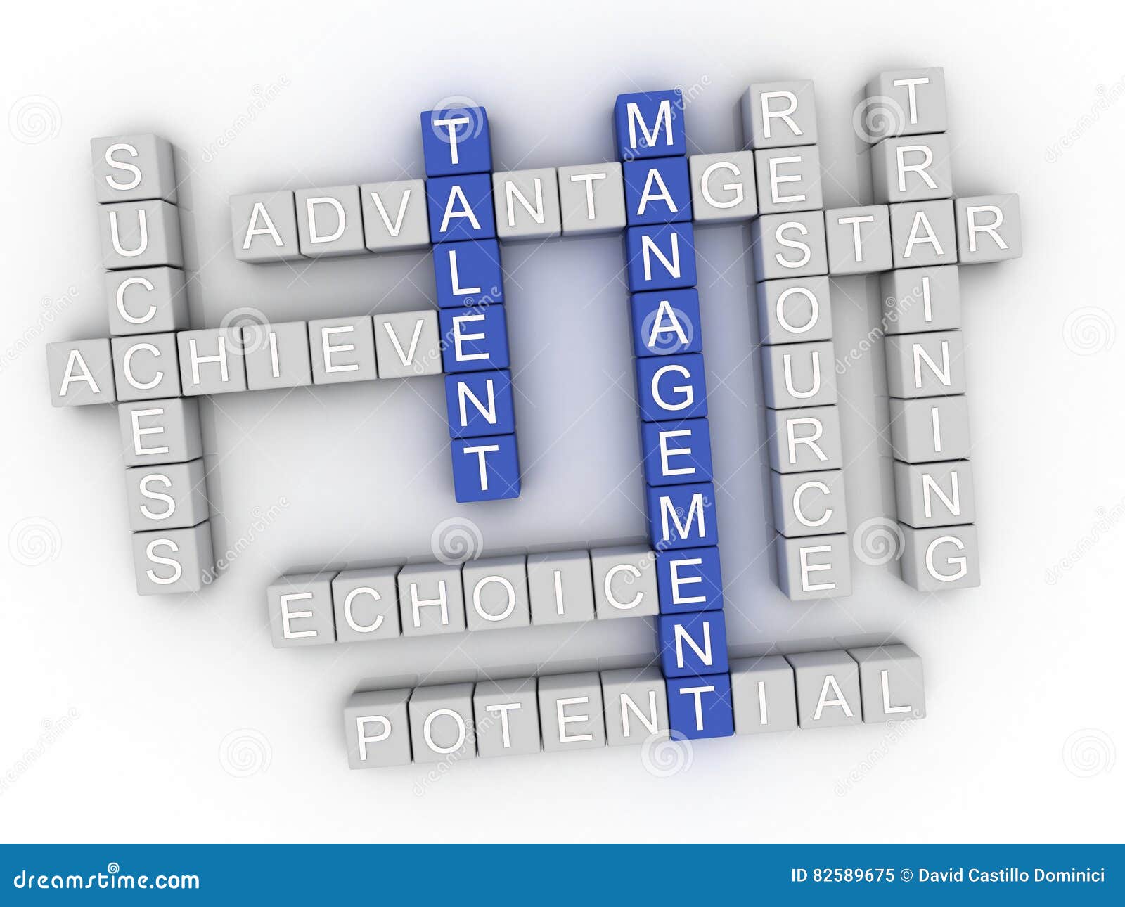 3d Image Talent Management Word Cloud Concept Stock Illustration ...