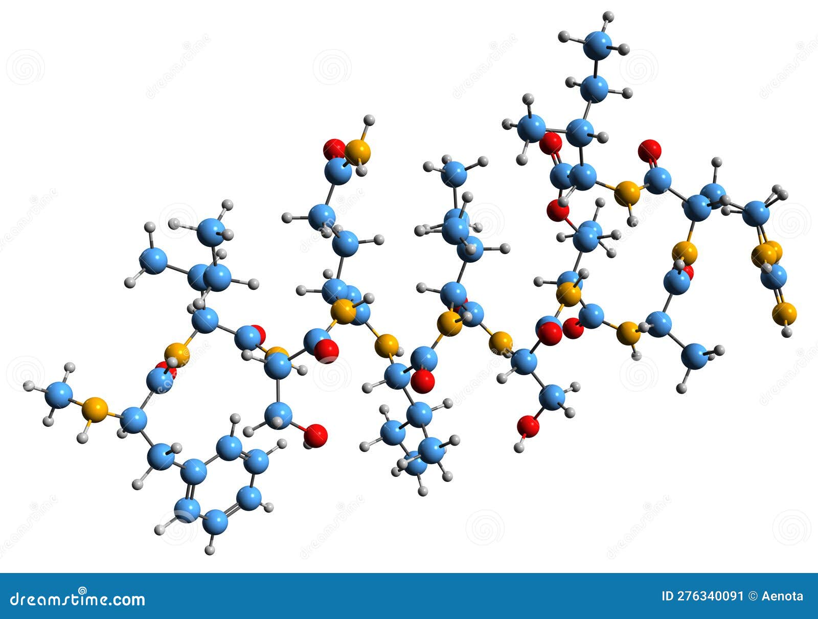Teixobactin Molecule, Molecular Structures, Antibacterial Agent, 3d ...