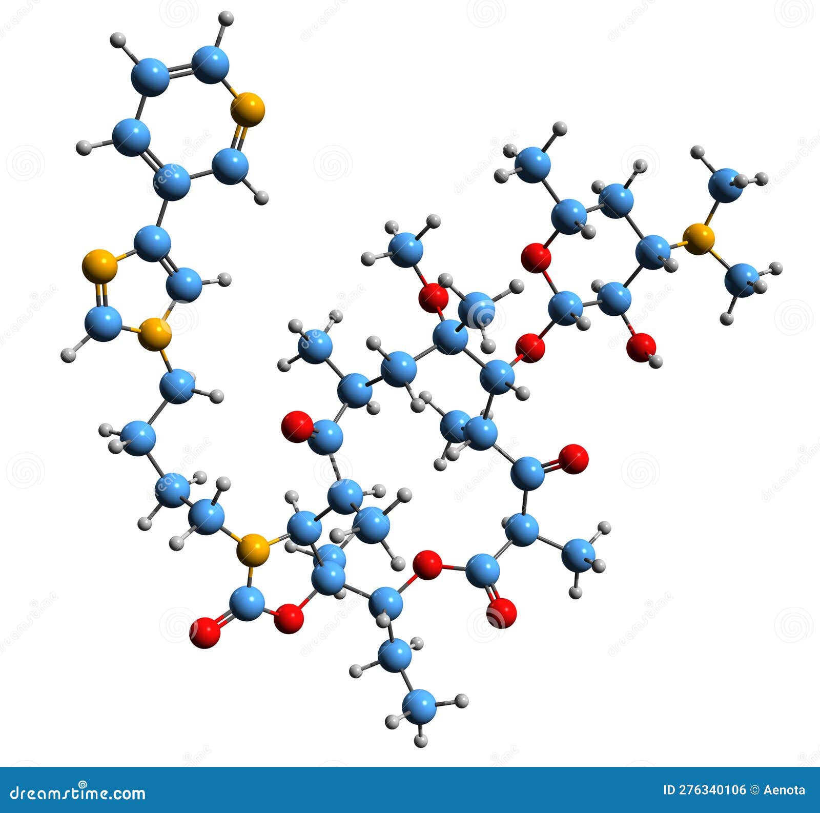 3D Image of Telithromycin Skeletal Formula Stock Illustration ...