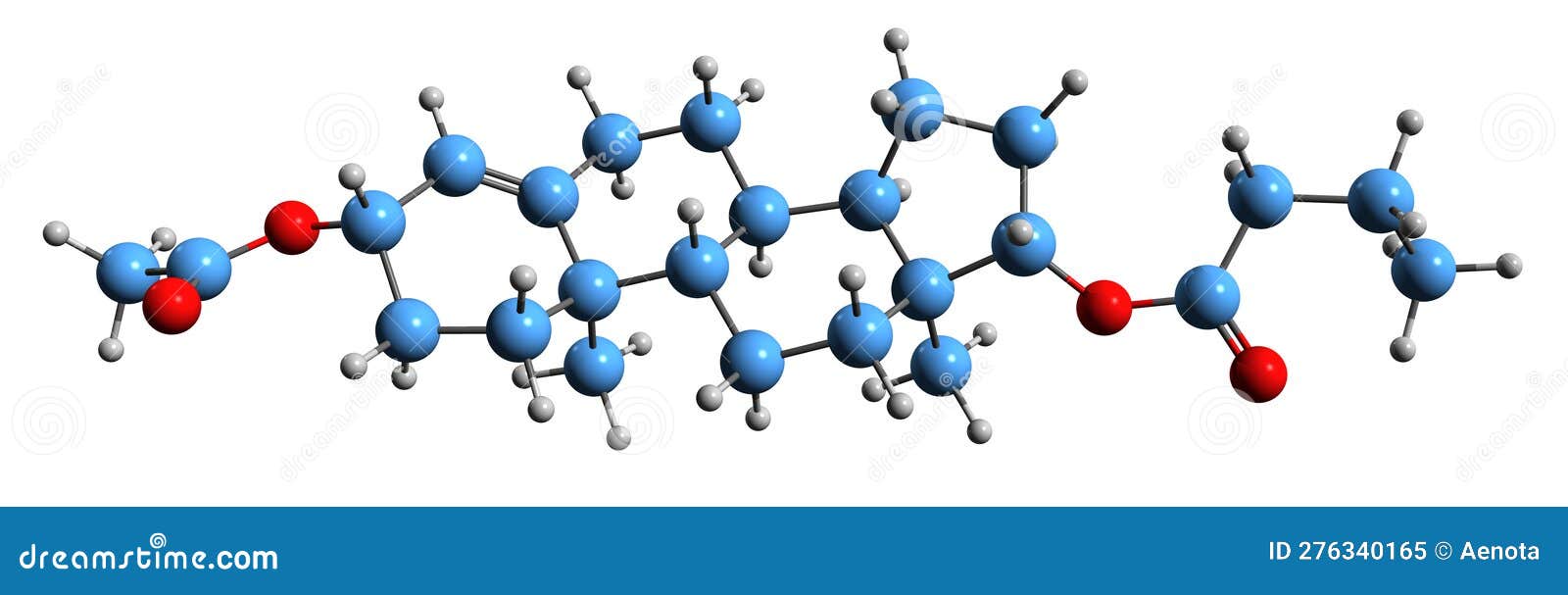 3D Image Of Androstenediol Dipropionate Skeletal Formula Royalty-Free ...