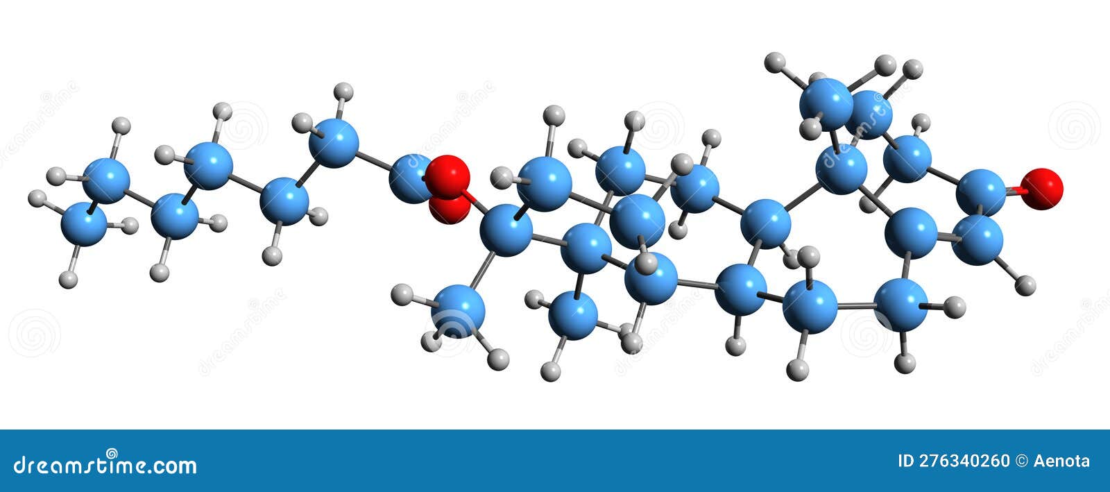 3d Image Of Testosterone Enanthate Skeletal Formula Stock Illustration