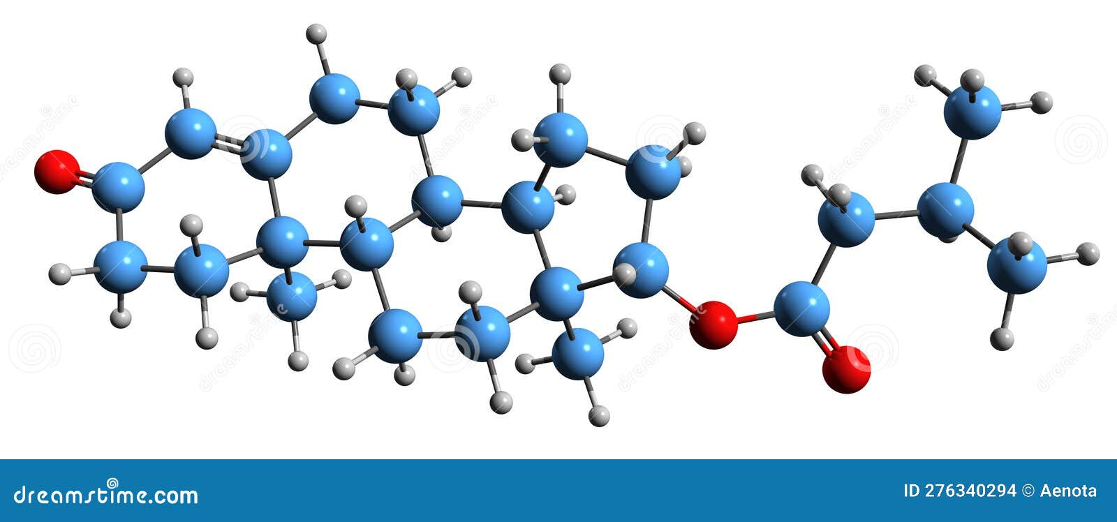 3D Image of Testosterone Isovalerate Skeletal Formula Stock ...