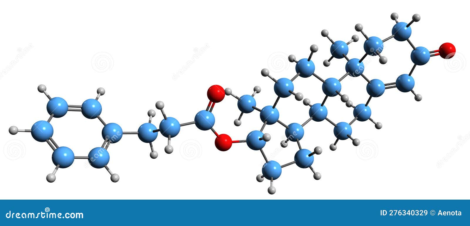 3D Image of Testosterone Phenylpropionate Skeletal Formula Stock ...