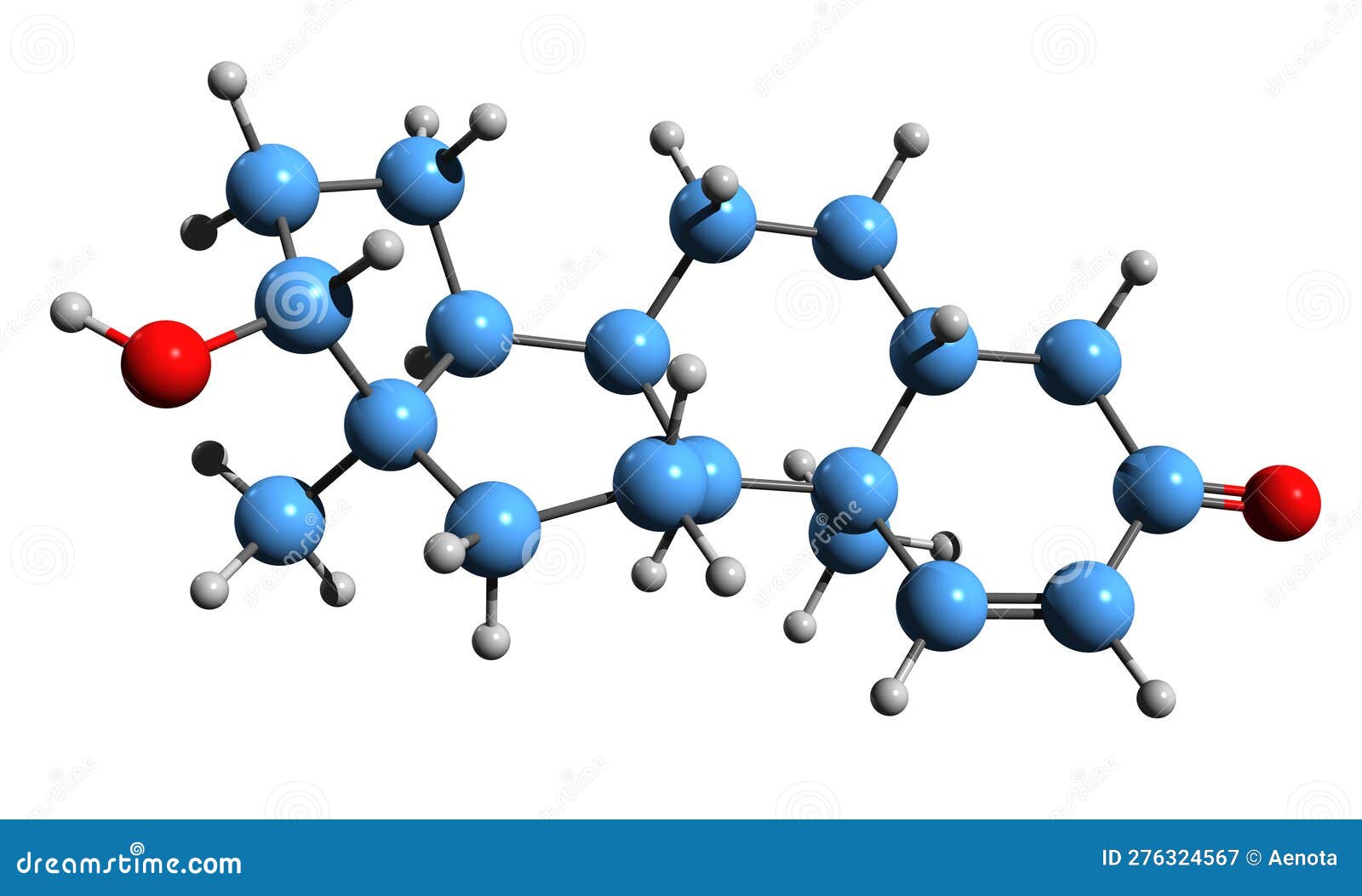 3D Image of 1-Testosterone Skeletal Formula Stock Illustration ...