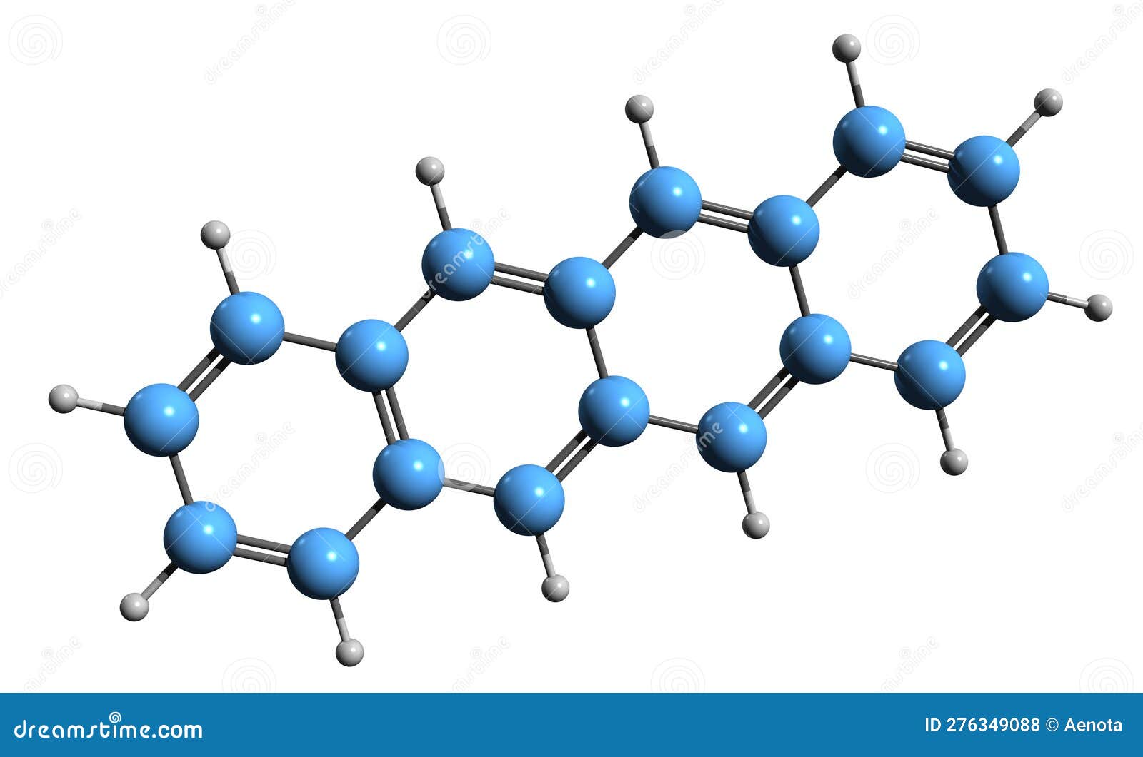 3D Image of Tetracene Skeletal Formula Stock Illustration ...