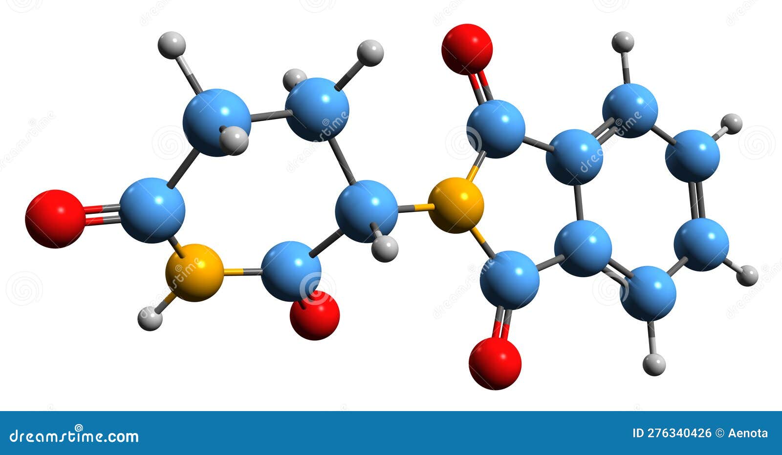 3D Image of Thalidomide Skeletal Formula Stock Illustration ...