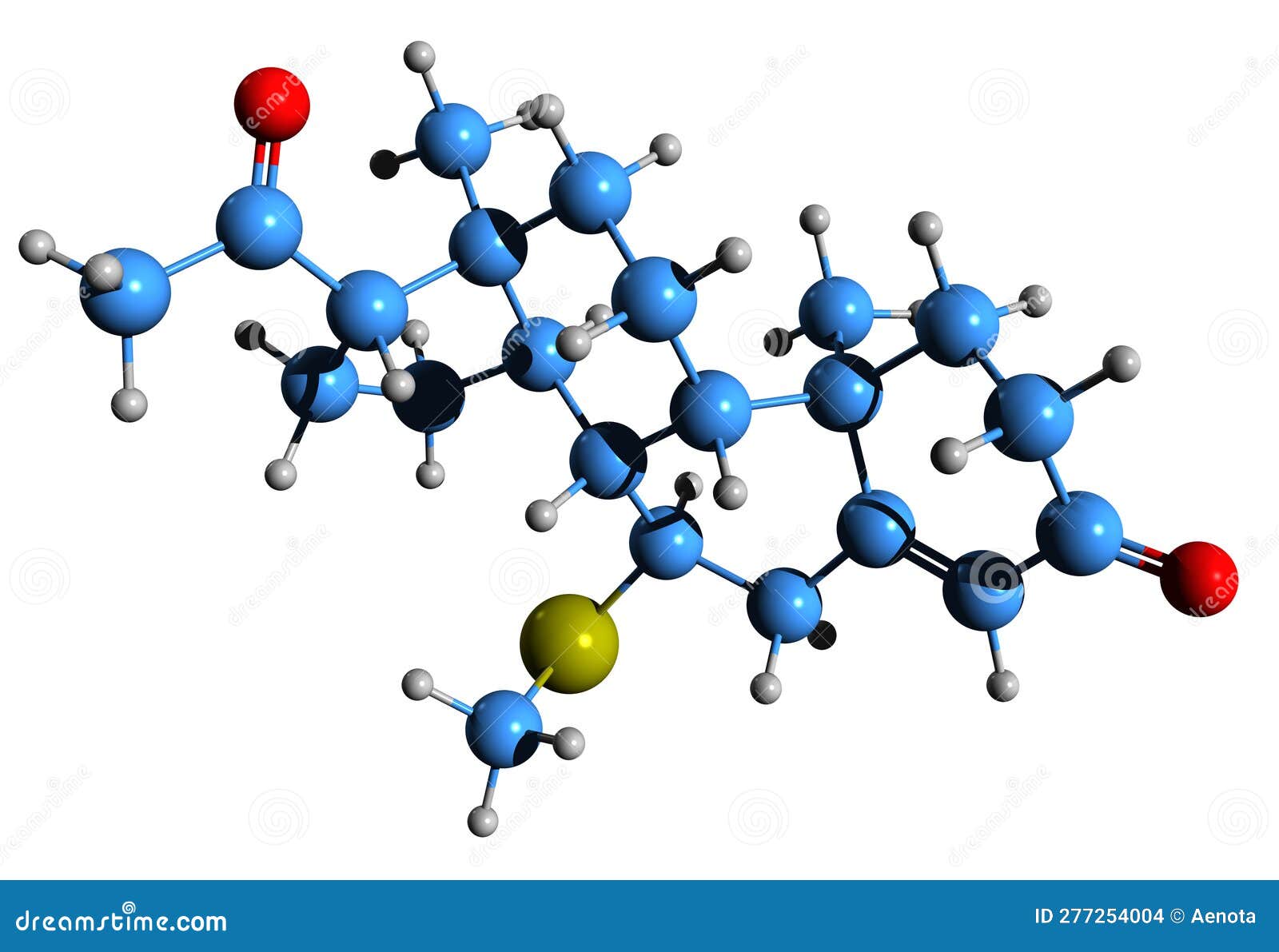Spironolactone Molecule, Structural Chemical Formula, Ball-and-stick ...