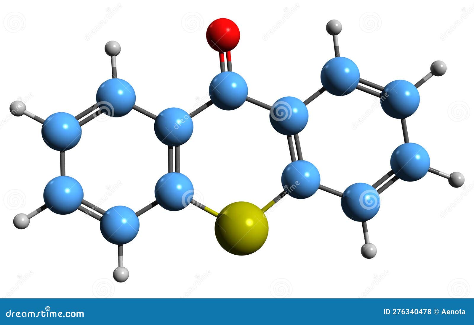 Xanthone Molecular Structure 3d, Flat Model, Insecticide, Structural ...