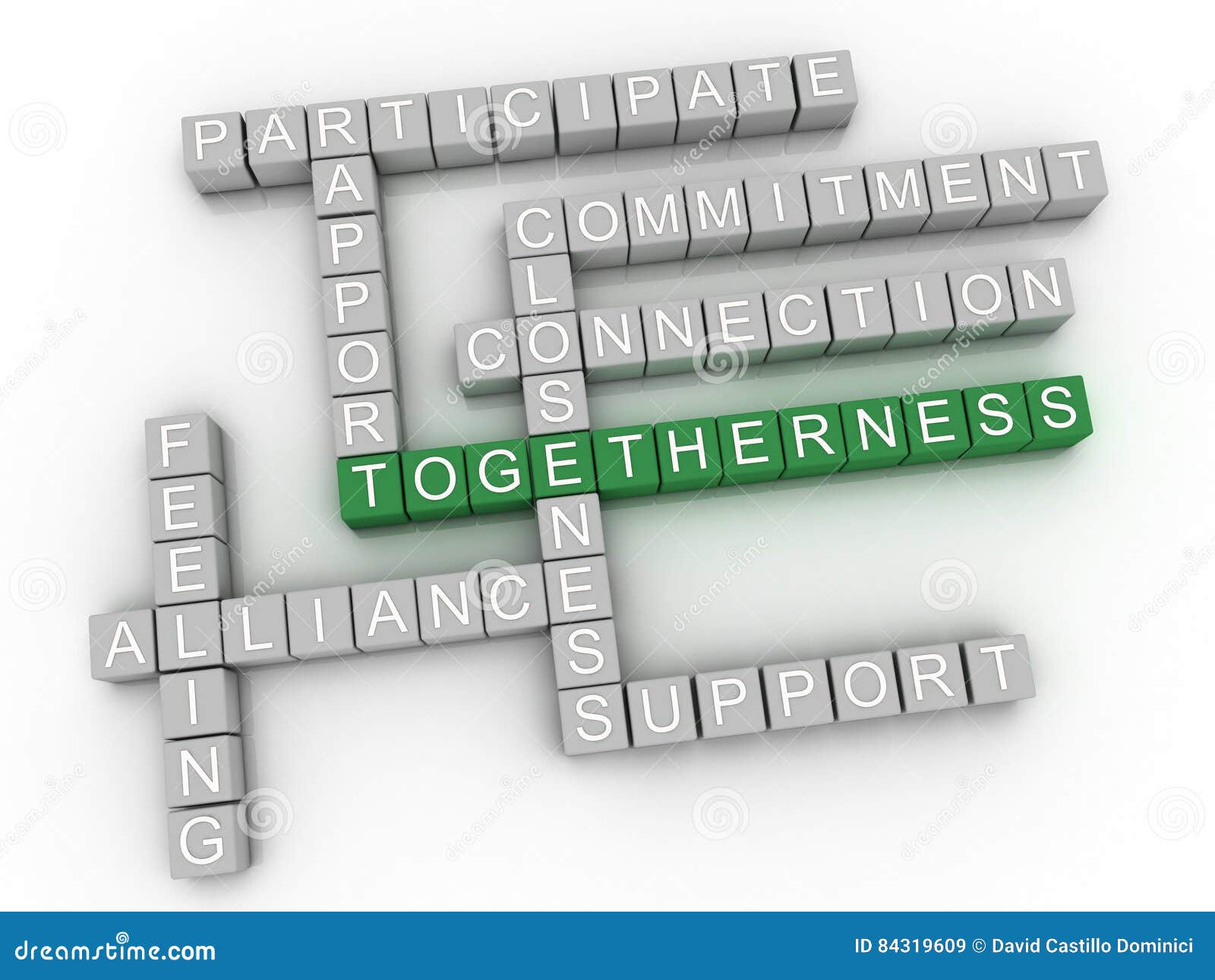 3d Image Togetherness Issues Concept Word Cloud Background Stock ...