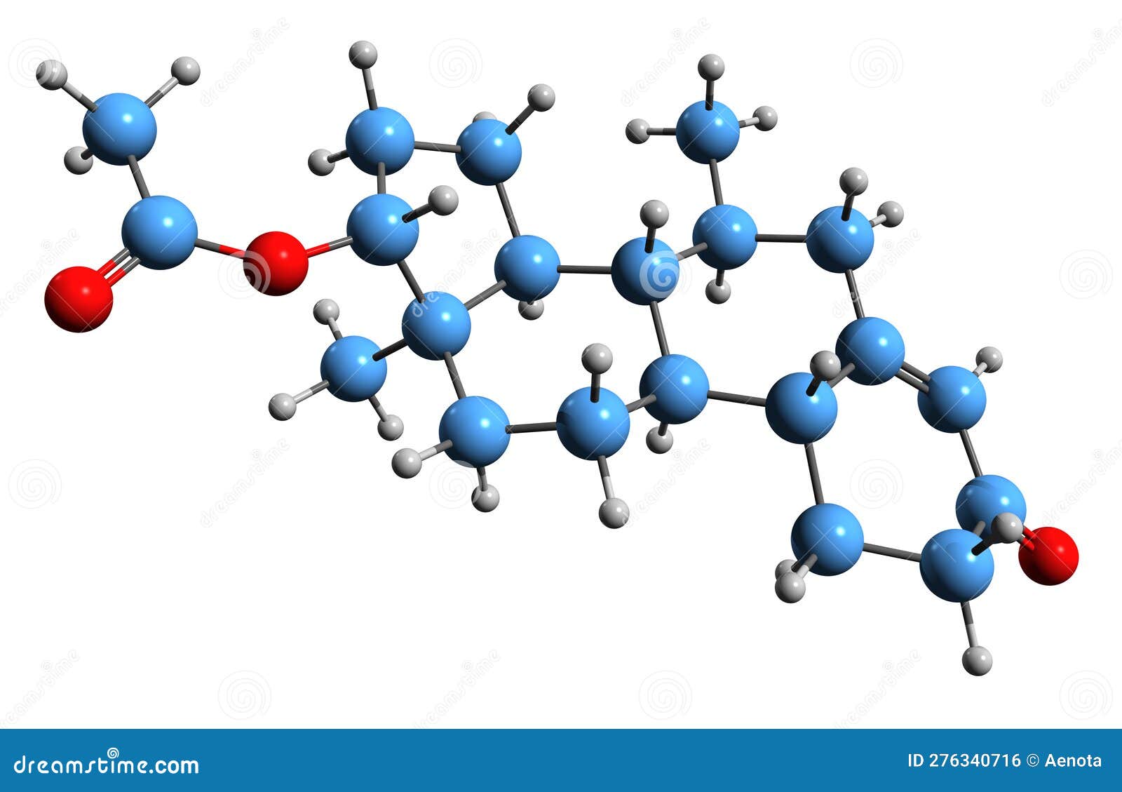 3D Image of Trestolone Acetate Skeletal Formula Stock Illustration ...