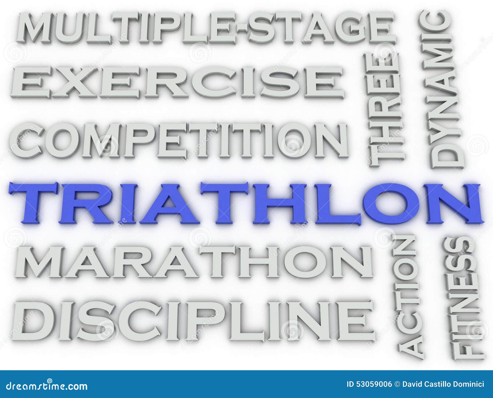Triathlon Word With Cutouts Vector Illustration | CartoonDealer.com ...