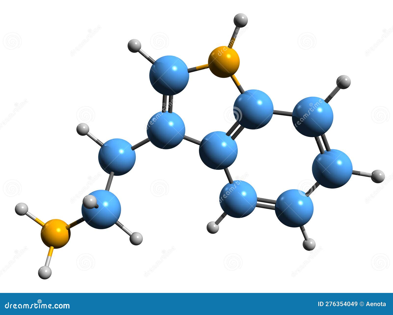 3D Image of Tryptamine Skeletal Formula Stock Illustration ...