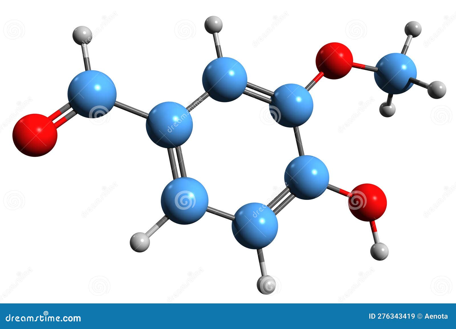 3D Image Of Aldehyde C-12 MNA Skeletal Formula | CartoonDealer.com ...