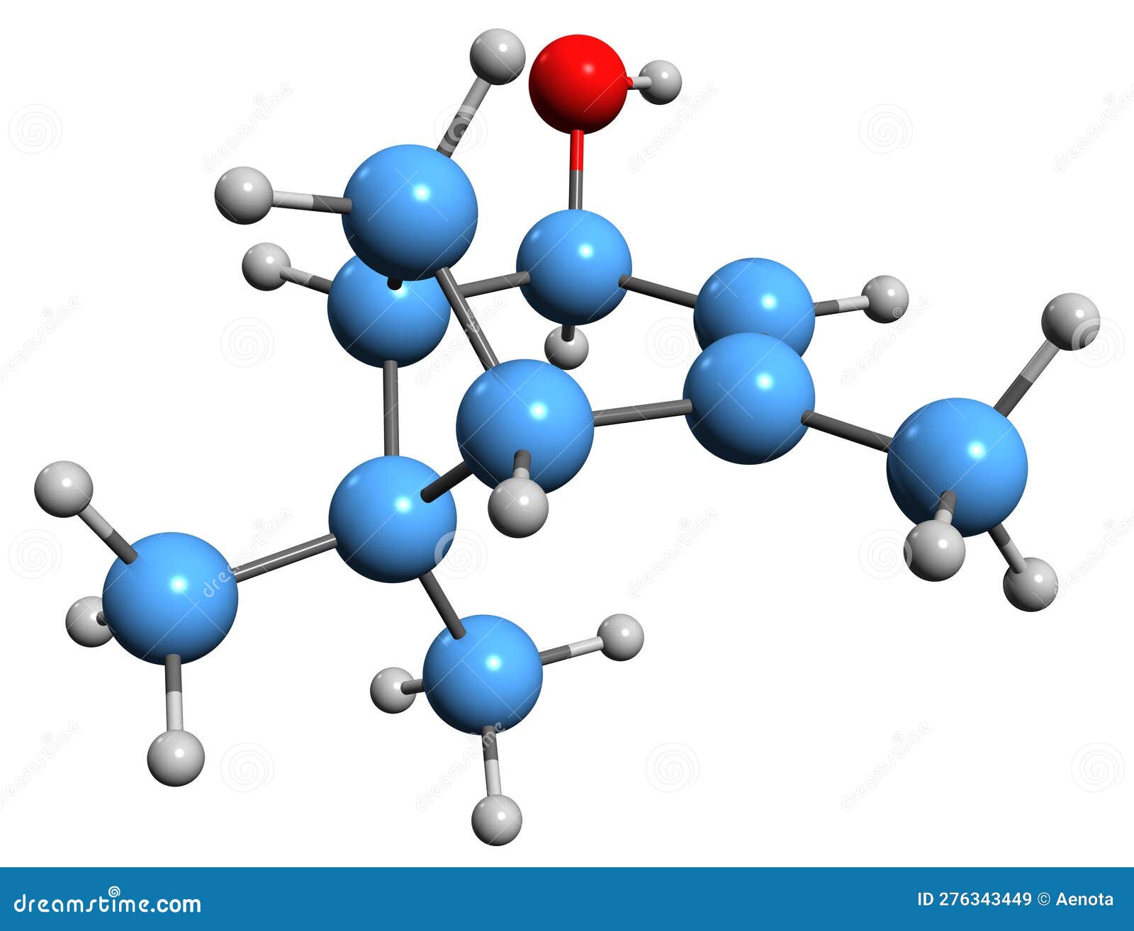 3D Image of Verbenol Skeletal Formula Stock Illustration - Illustration ...