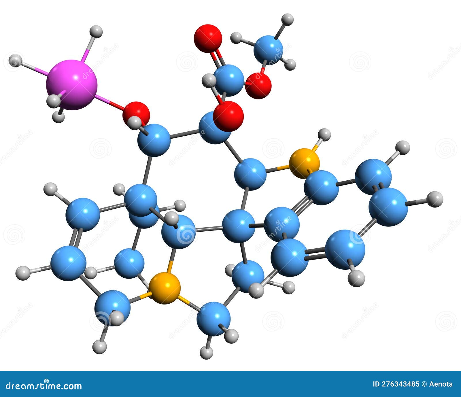 3D Image of Vindoline Skeletal Formula Stock Illustration ...