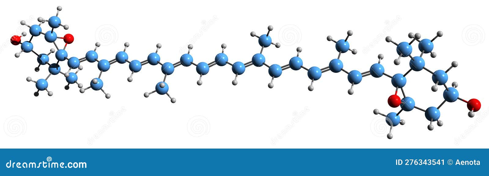3D Image of Violaxanthin Skeletal Formula Stock Illustration ...