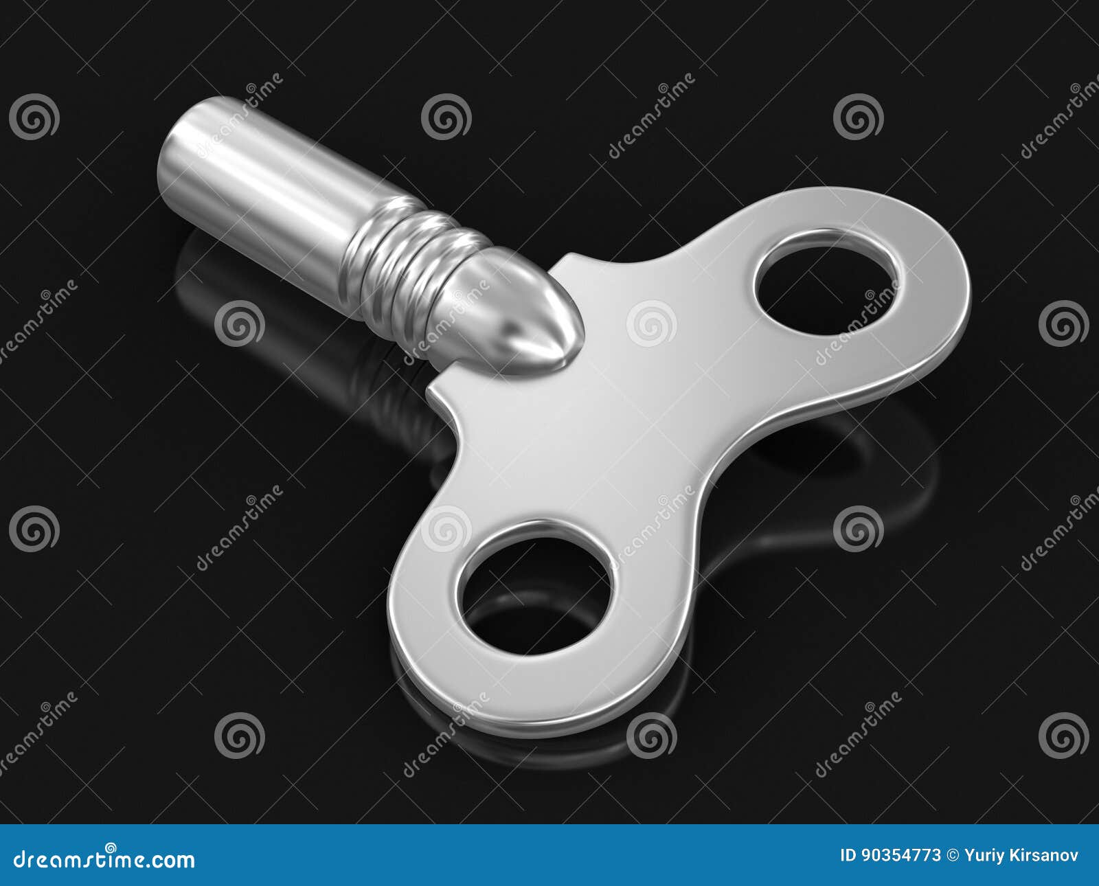 3d image of Winding key stock illustration. Illustration of clockwork ...