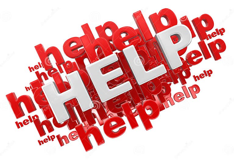 3d image of Word help stock illustration. Illustration of information ...