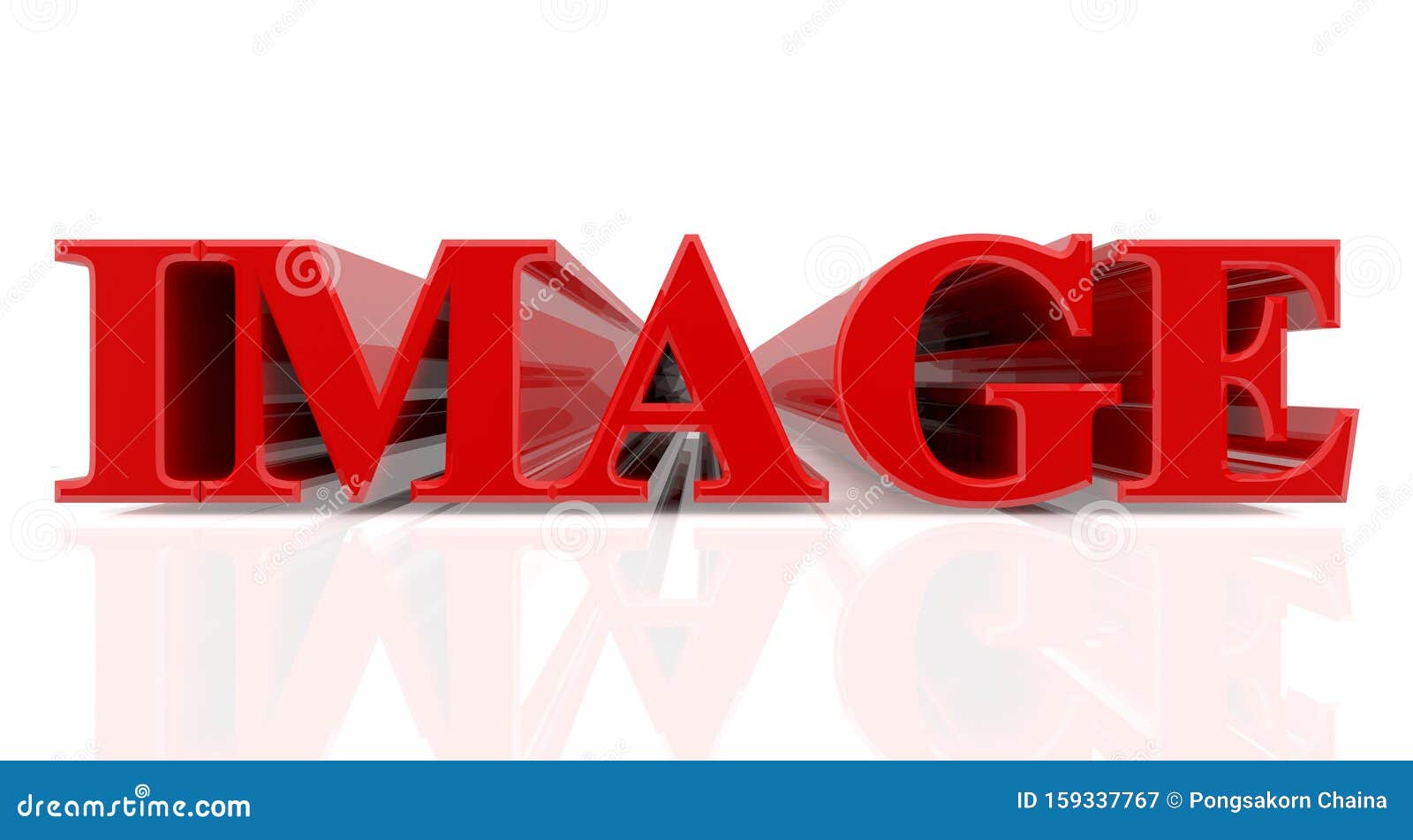 3D IMAGE Word on White Background 3d Rendering Stock Illustration ...