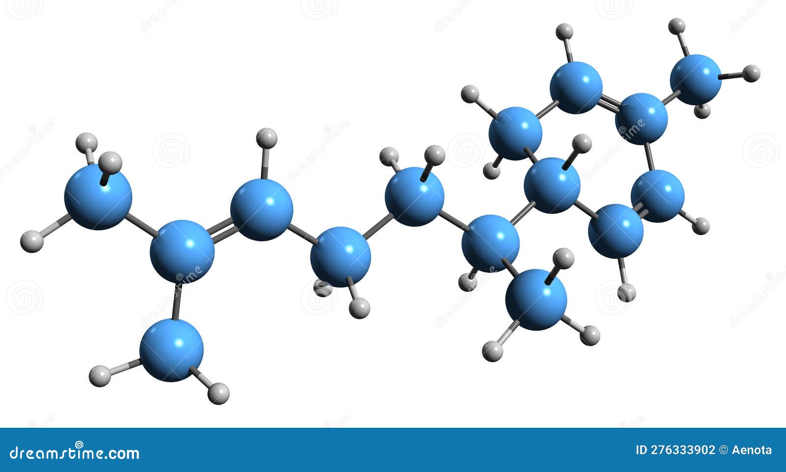 3D Image of Zingiberene Skeletal Formula Stock Illustration ...