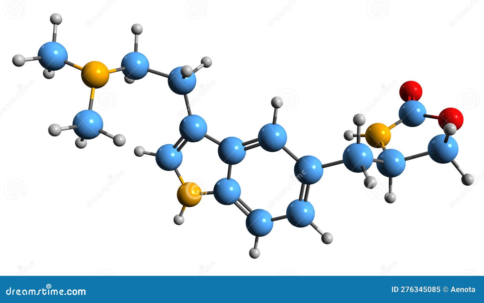 3D Image of Zolmitriptan Skeletal Formula Stock Illustration ...